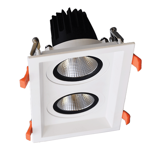 DOUBLE LED MOVABLE SPOT LIGHT 2X15W 230V 3000K WHITE