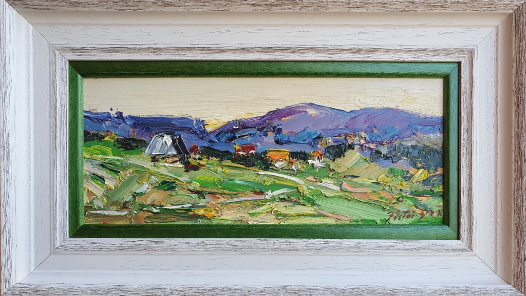 Zlatibor 10, Đorđe Stanić, ulje na lesonitu, sa 23×40 cm, bez 13×30 cm, sertifikat, 120 eura