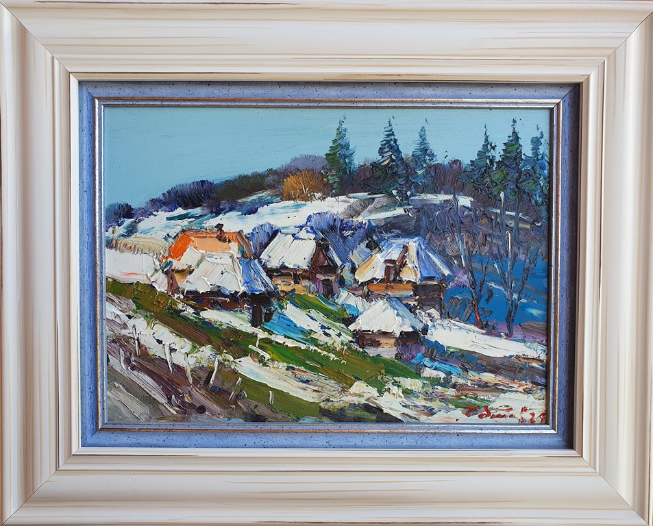 Zlatibor 4, Đorđe Stanić, ulje na lesonitu, sa 40×50 cm, bez 25×35cm, sertifikat, 150 eura