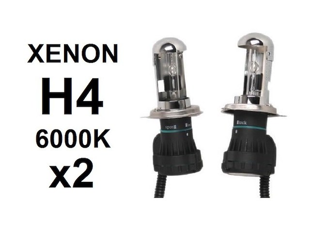 H4 XENON sijalica - 6000K - 35W - Bixenon - 2 kom