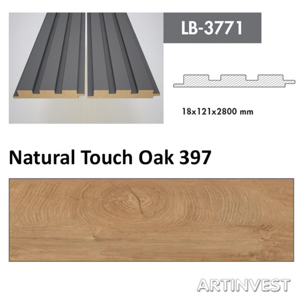 Profil Zidni MDF LB-3771 Natural Touch Oak (397) 2800x121x18mm