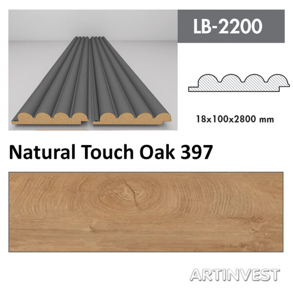 Profil Zidni MDF LB-2200 Natural Touch Oak (397) 2800x100x18mm