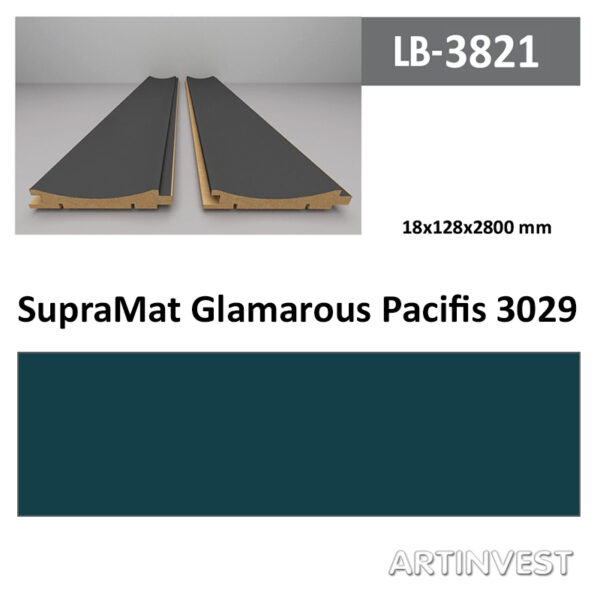 Profil Zidni MDF LB-3821 SupraMat Glamarous Pacific (3029) 2800x128x18mm