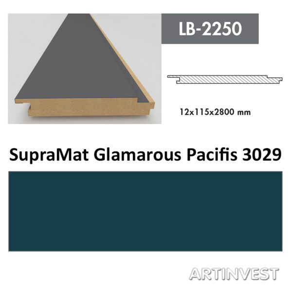 Profil Zidni MDF LB-2250 SupraMat Glamarous Pacific (3029) 2800x115x12mm