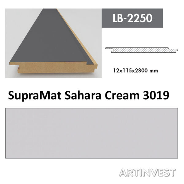 Profil Zidni MDF LB-2250 SupraMat Sahara Cream (3019) 2800x115x12mm