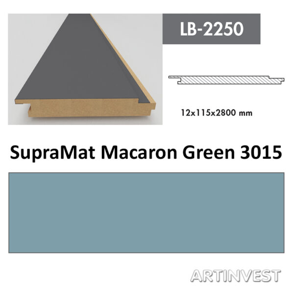 Profil Zidni MDF LB-2250 SupraMat Macaron Green (3015) 2800x115x12mm