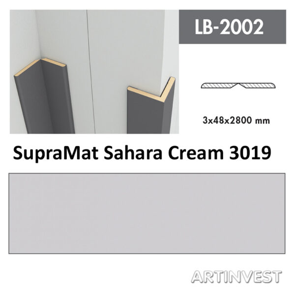 Profil Zidni MDF LB-2002 SupraMat Sahara Cream (3019) 2800x48x3mm