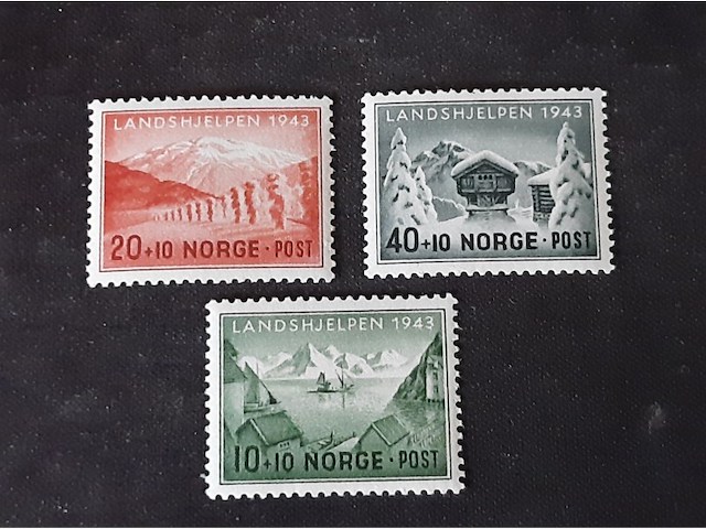 Marke 1966 Norge 1943g cela serija krajolici