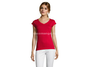 Sols Ženska majica V izrez Moon Red veličina XL 11388