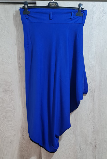 Plava asimetrična suknja