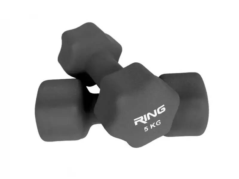 RING SET BUĆICA ZA AEROBIK 2X5KG RX DB2133-5 (CRNA)