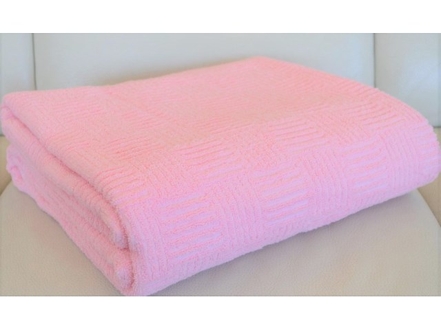 Frotirski prekrivač Mia pink 200x200cm
