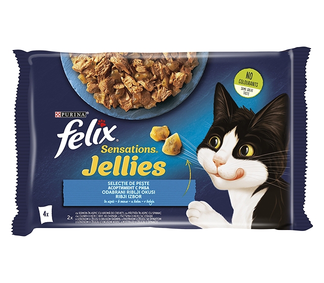 Felix Cat Sensation Žele Losos & Pastrmka 4x85g