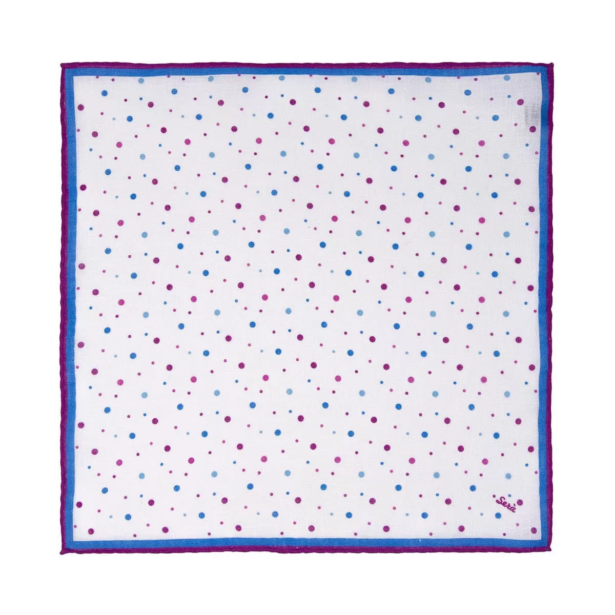Linen Purple Dots Maramica za sako ljuičaste boje