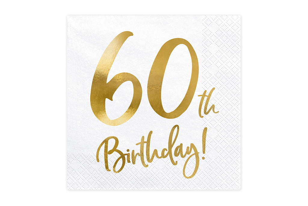 Salvete 60th Birthday 33cm – 20 kom