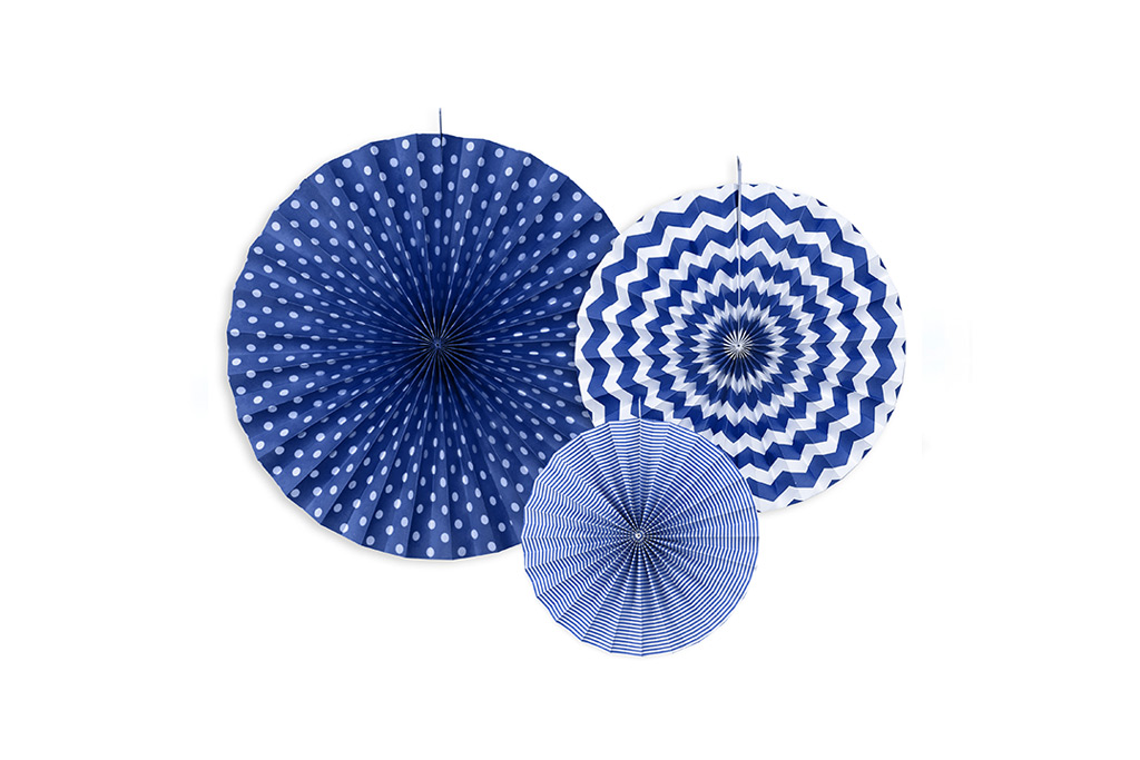 Dekorativne rozete Plavi mix – 3 kom