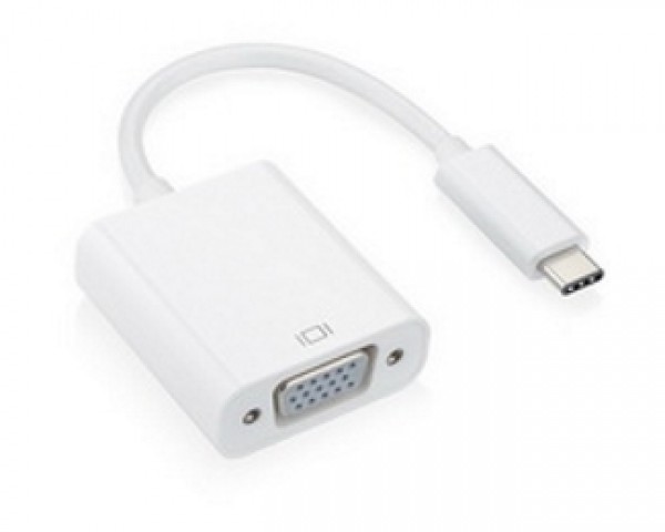 FAST ASIA Adapter-konvertor USB 3.1 tip C (M) - VGA (F) beli