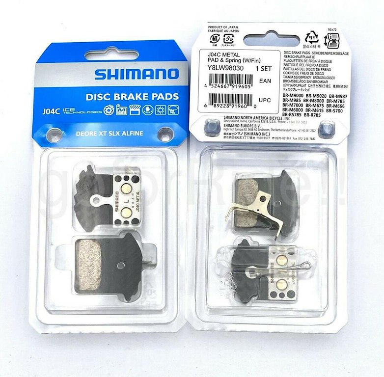 SHIMANO Brake Pads Ice Tec J04C Metal with Cooling