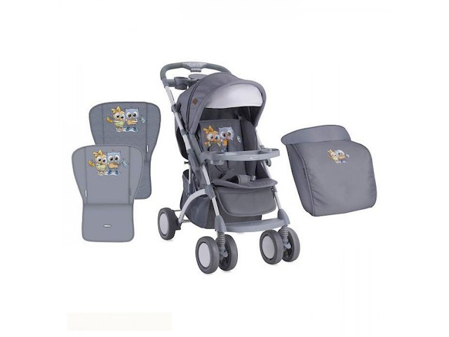 Lorelli Bertoni kolica za bebe Apollo Grey Baby Owls