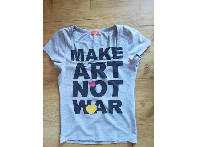 Siva majica Make Art Not War
