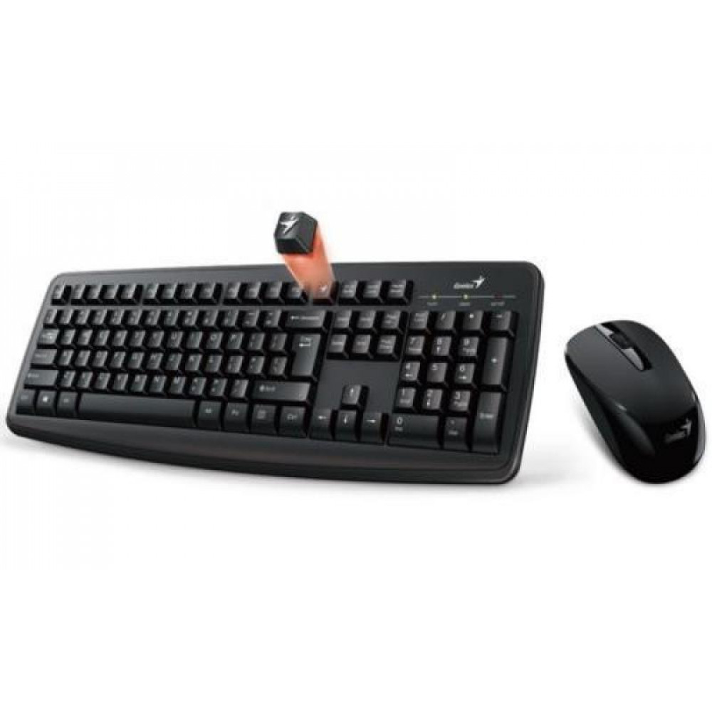 GENIUS Bežična tastatura i miš KM-8100 US (Crna) *I
