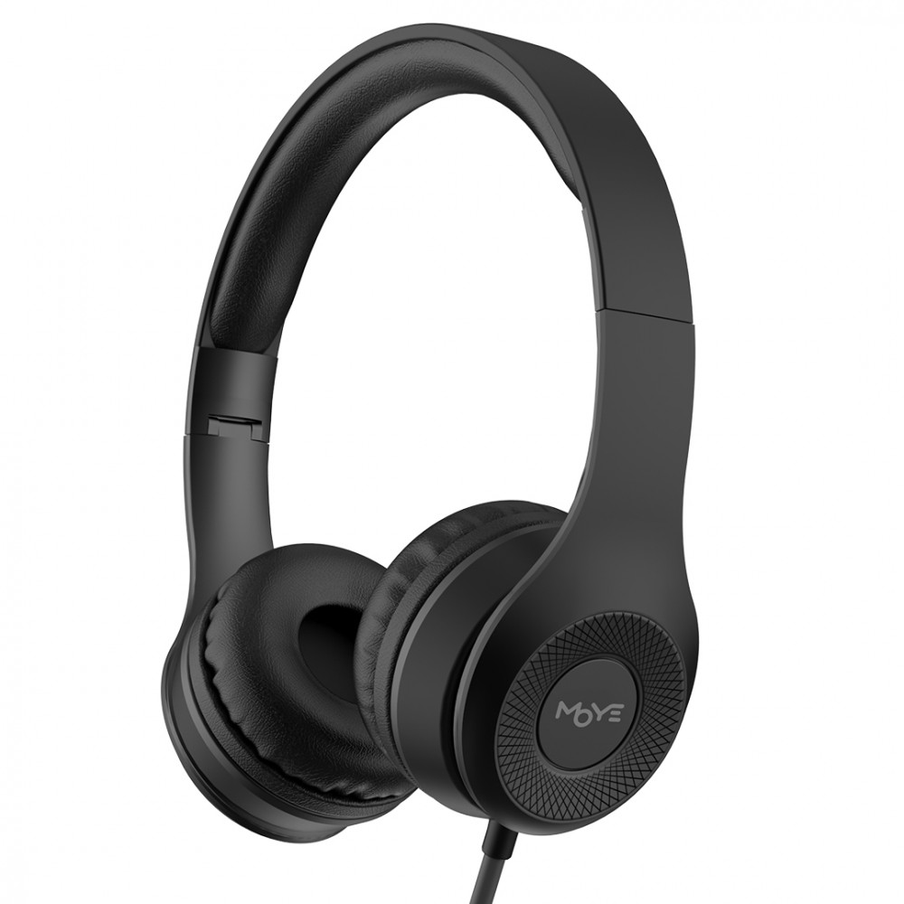 Enyo Foldable Headphones with Microphone Black