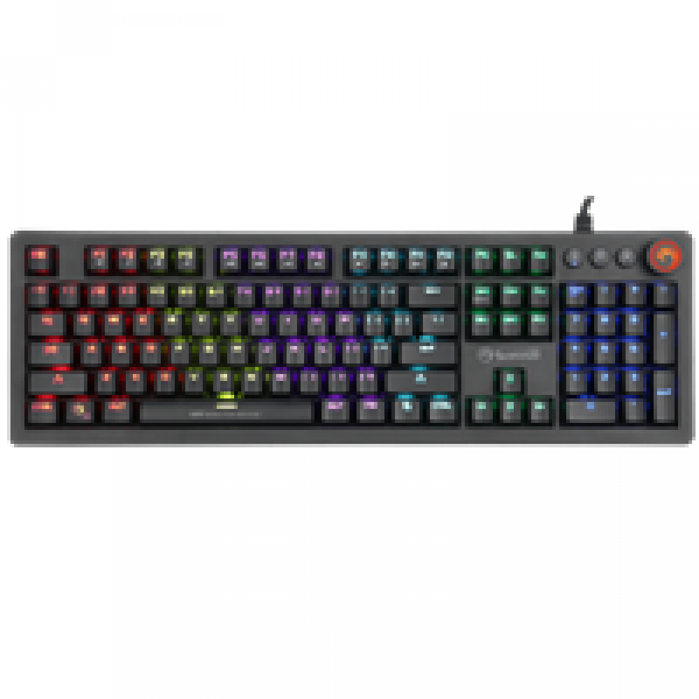 Tastatura USB Marvo KG917 mehanička , sa plavim mehaničkim prekidačima, RGB pozadinsko osvetljenje crna 002-0166