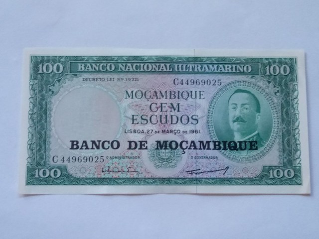 100 Escudos 1961.g - Mozambik - LEPA Novčanica -