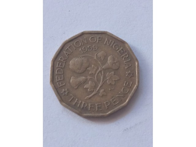 Three Pence 1959.g - Nigerija - Kraljica Elizabeta -