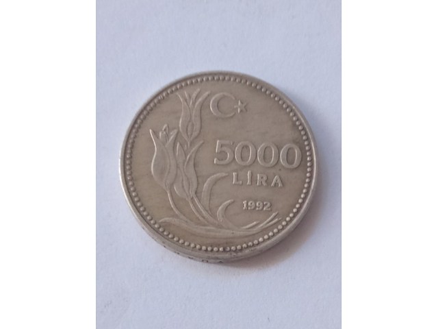 5000 Lira 1992.g - Turska -