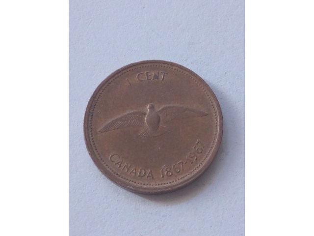 1 Cent 1967.g - Kanada - Jubilarna - Ptica -