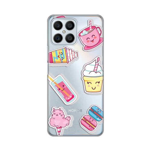 Silikonska futrola - maska print Skin za Huawei Honor X8 Ice cream