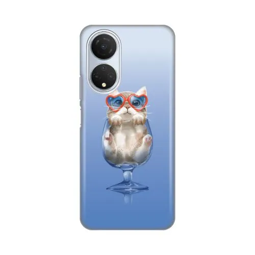 Silikonska futrola - maska print za Huawei Honor X7 Funny Cat