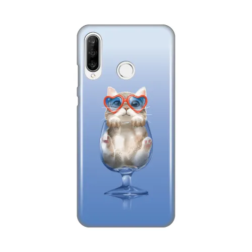 Silikonska futrola - maska print za Huawei P30 Lite Funny Cat