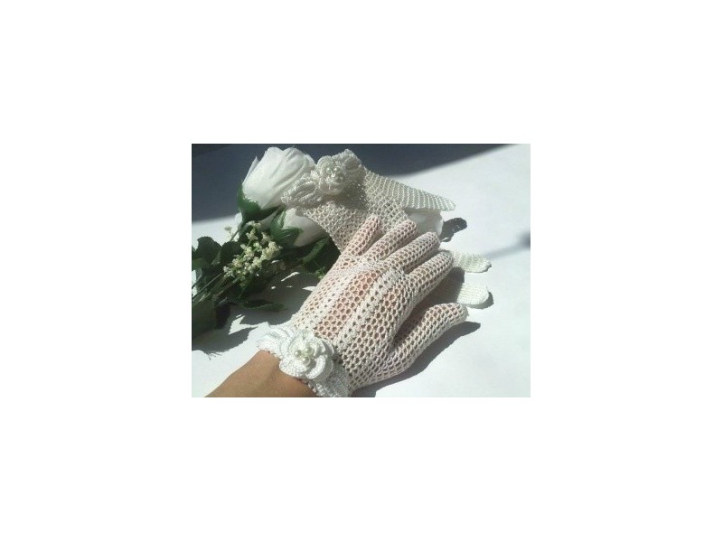 * VINTAGE RETRO RUKAVICE * VICTORIAN * KNIT * M *