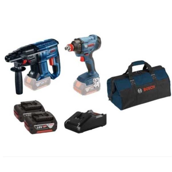 BOSCH Set akumulatorskih alata GBH 180 LI + GDX 180 LI, 2x4.0Ah