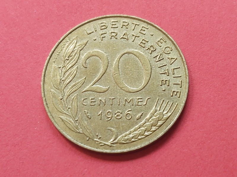 Francuska - 20 centimes 1986 god