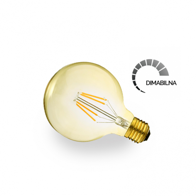 LED SIJALICA FILAMENT DIM G95 4W E27 2700K 400lm AMBER