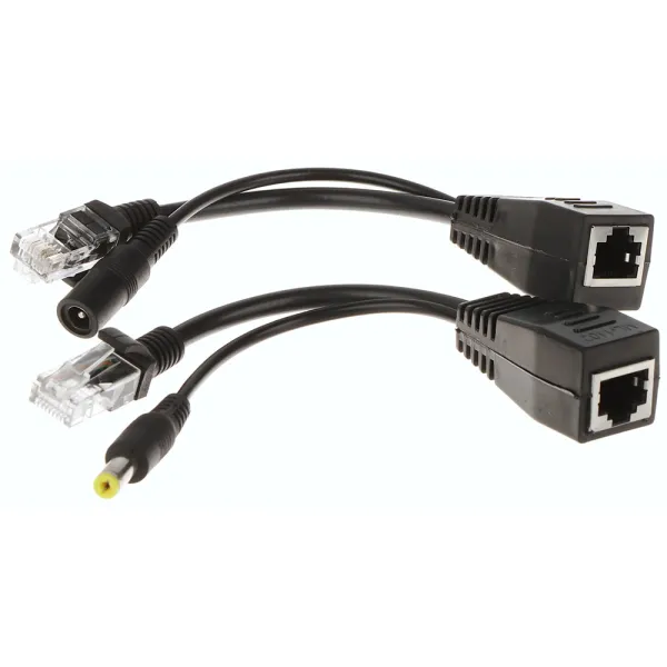 CcTv pasivni POE adapter-splitter crni