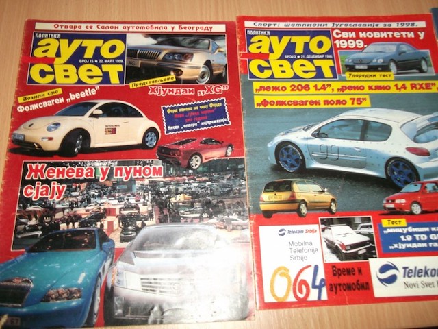 Auto Svet 1998.-99.  - 20 brojeva - kao novi