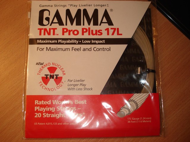 Teniska žica GAMMA TNT Pro Plus 17L