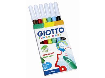 Flomasteri GIOTTO TURBO MAXI - 6 boja (flomasteri)