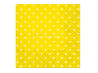 Salvete za dekupaž cocktail Yellow Dots - 1 kom (salvete za)
