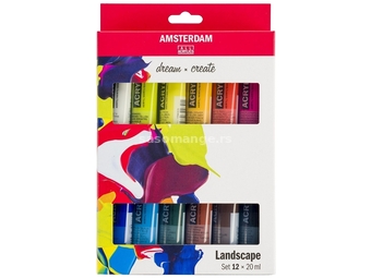 Set akrilnih boja AMSTERDAM dream and create Landscape 12 x 20 ml