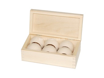 Drvena kutija sa 6 prstenova za salvete (drveni proizvodi za)