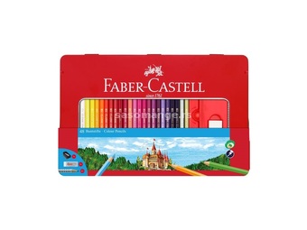 Bojice Faber-Castell set od 48 boja u metalnoj kutiji sa otvorom ()