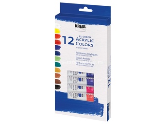 Set akrilnih boja El Greco 12 x 12 ml (akrilne boje KREUL)