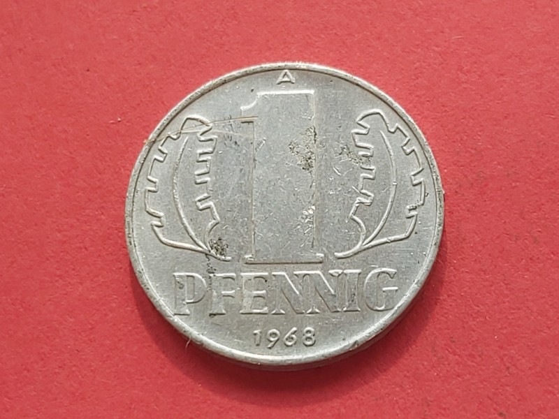 DDR - 1 pfennig 1968 god