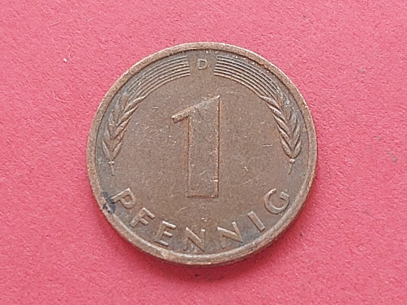 Nemačka - 1 pfennig 1986 god D