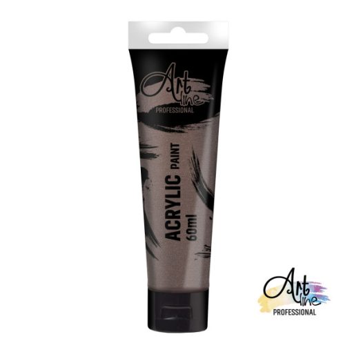 Akrilna boja METALLIC DARK BROWN 60ml, ART LINE Professional